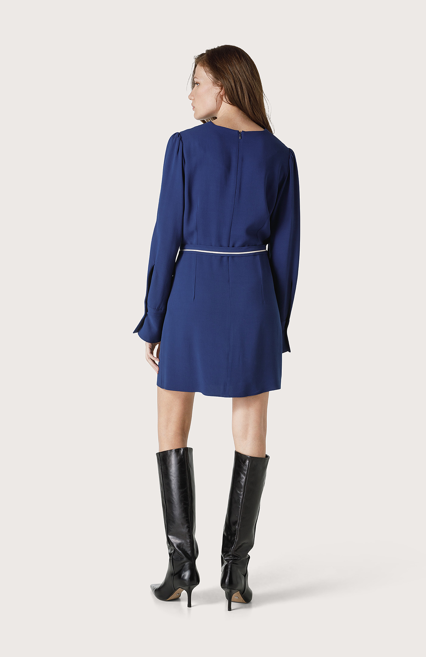 Mini Dress With Thin Belt Col Blue Seventy®