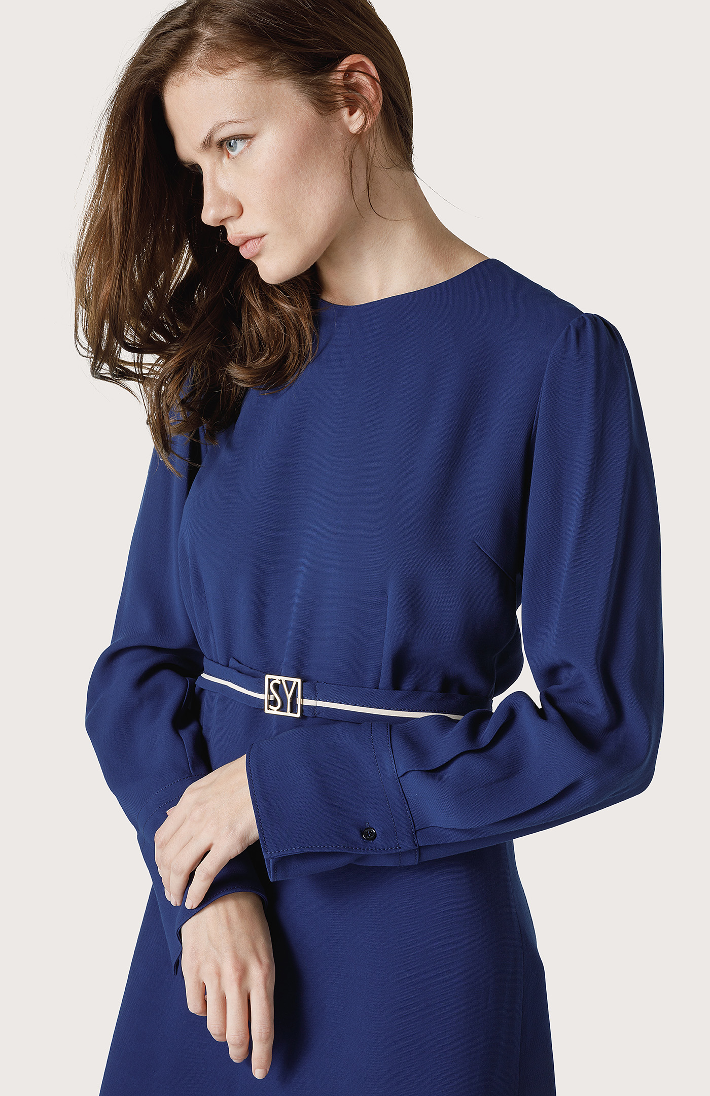 Mini Dress With Thin Belt Col Blue Seventy®