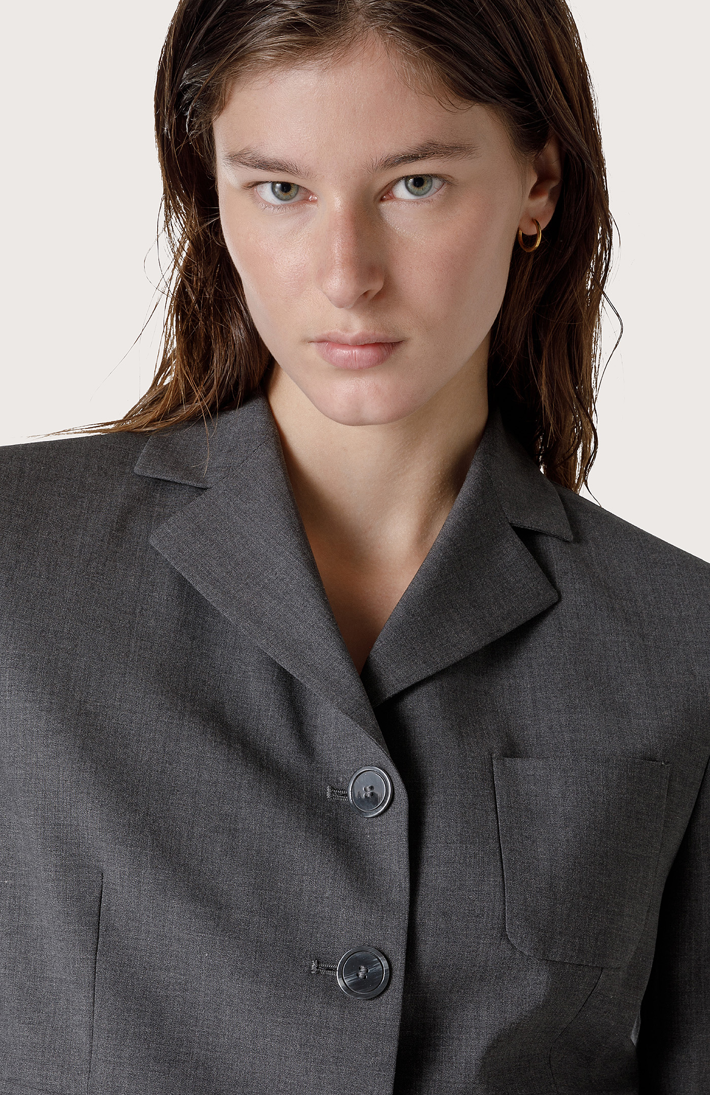 Cropped Cut Mini Jacket Col Grey Seventy®