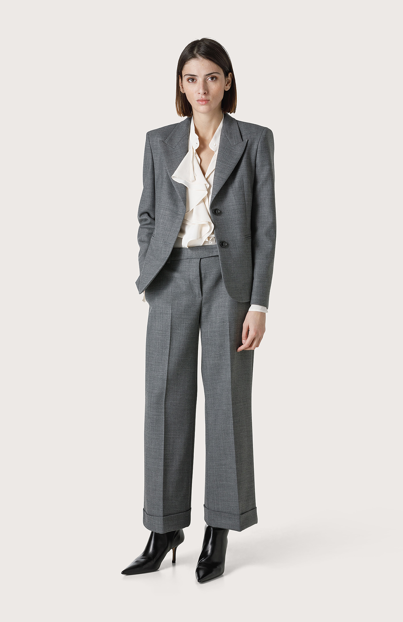 Single-breasted jacket with split sleeves - Col. Grey | Seventy®