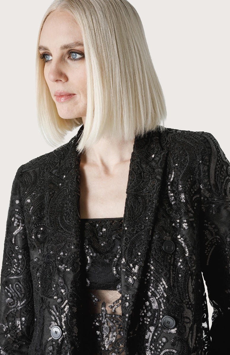 Embroidered lace jacket Black | Seventy®